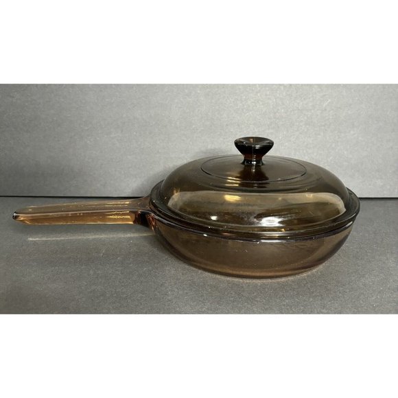 Pyrex | Dining | Corning Vision Ware 7 Inch Skillet Pan Amber Glass ...